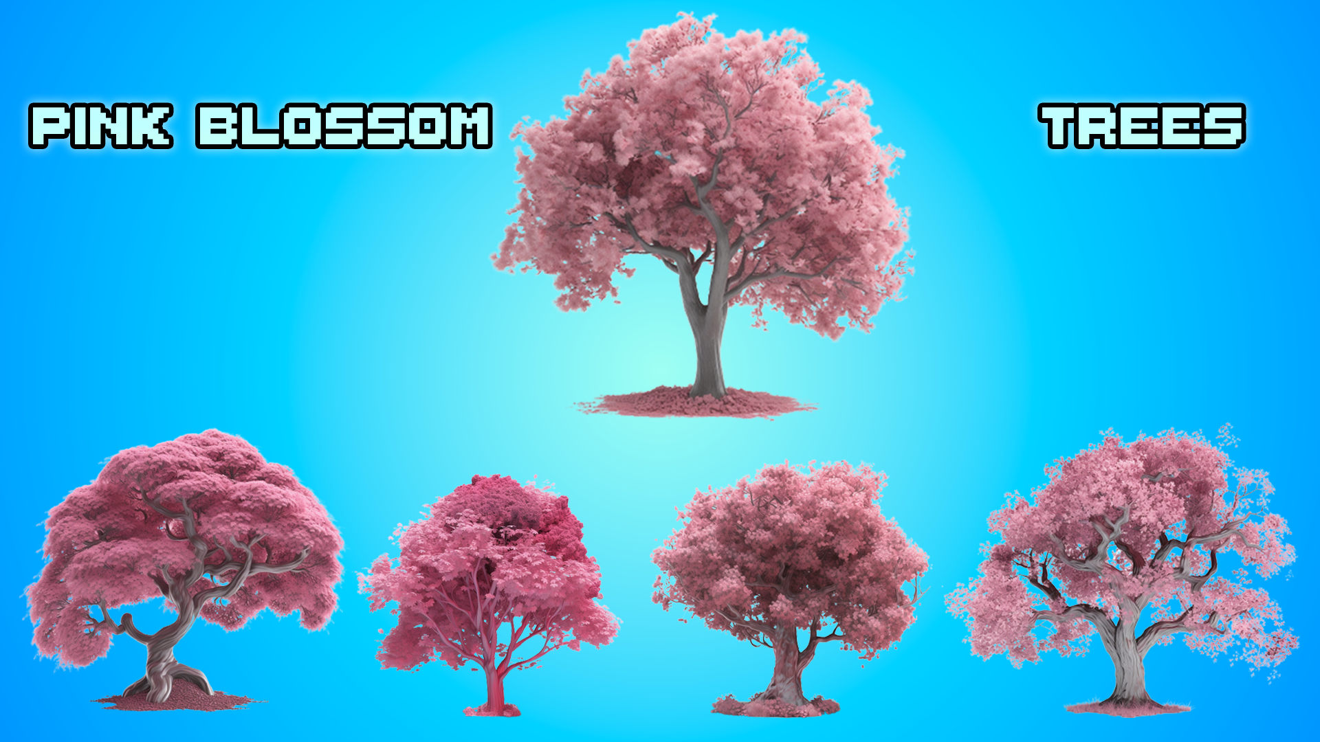 2d Realistic Trees Game Sprites